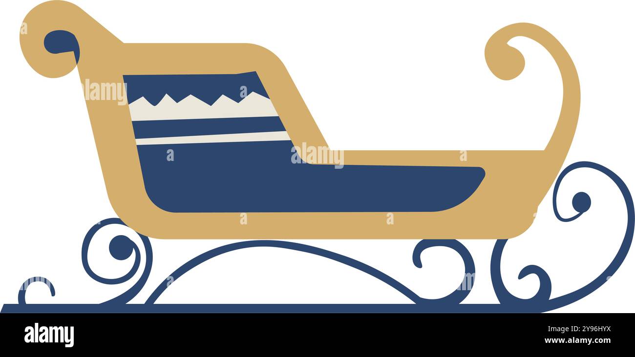 Classic Wooden Christmas Sleigh vector Stock Vector Image & Art - Alamy
