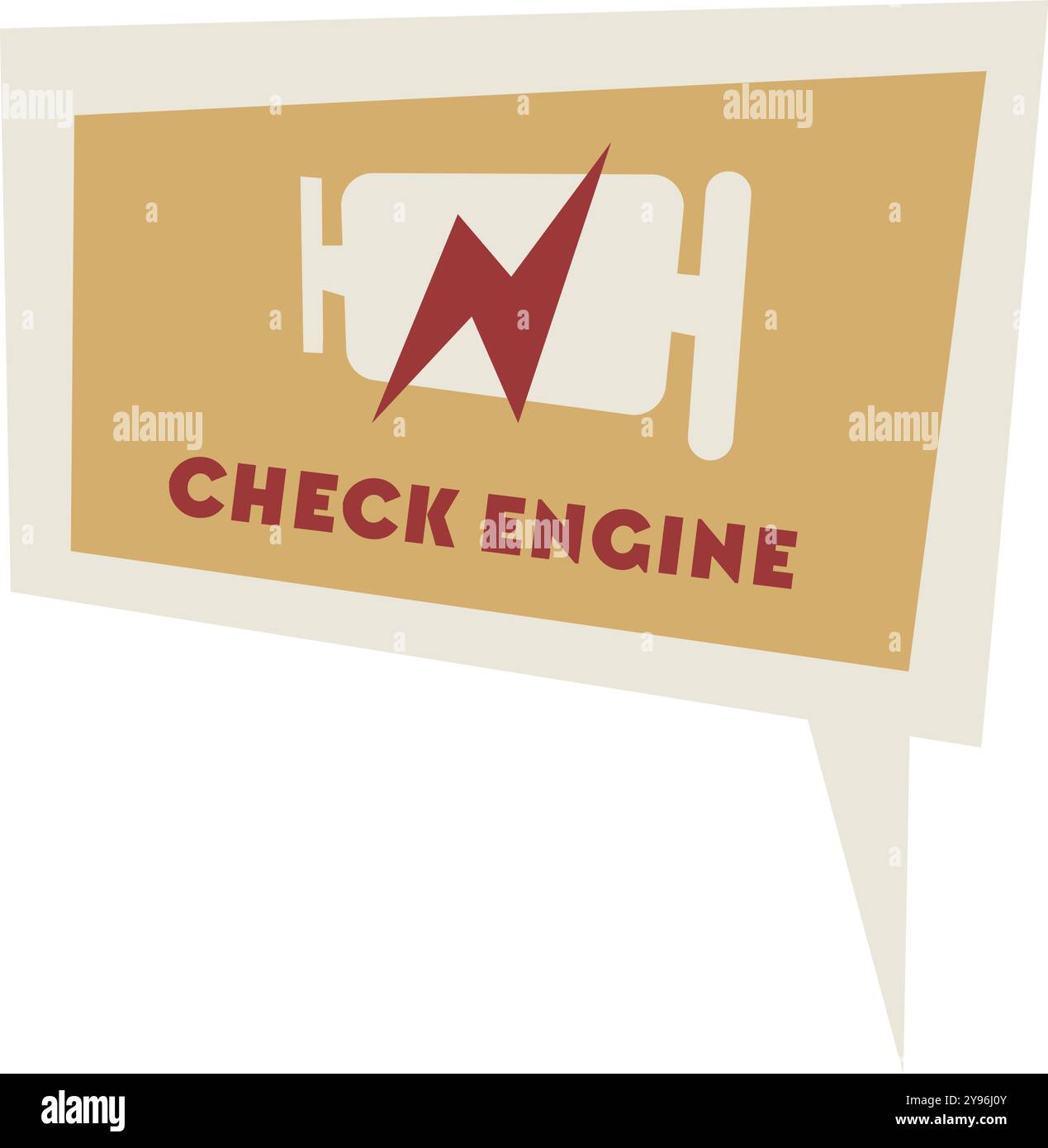 Engine Check Warning Icon vector Stock Vector Image & Art - Alamy