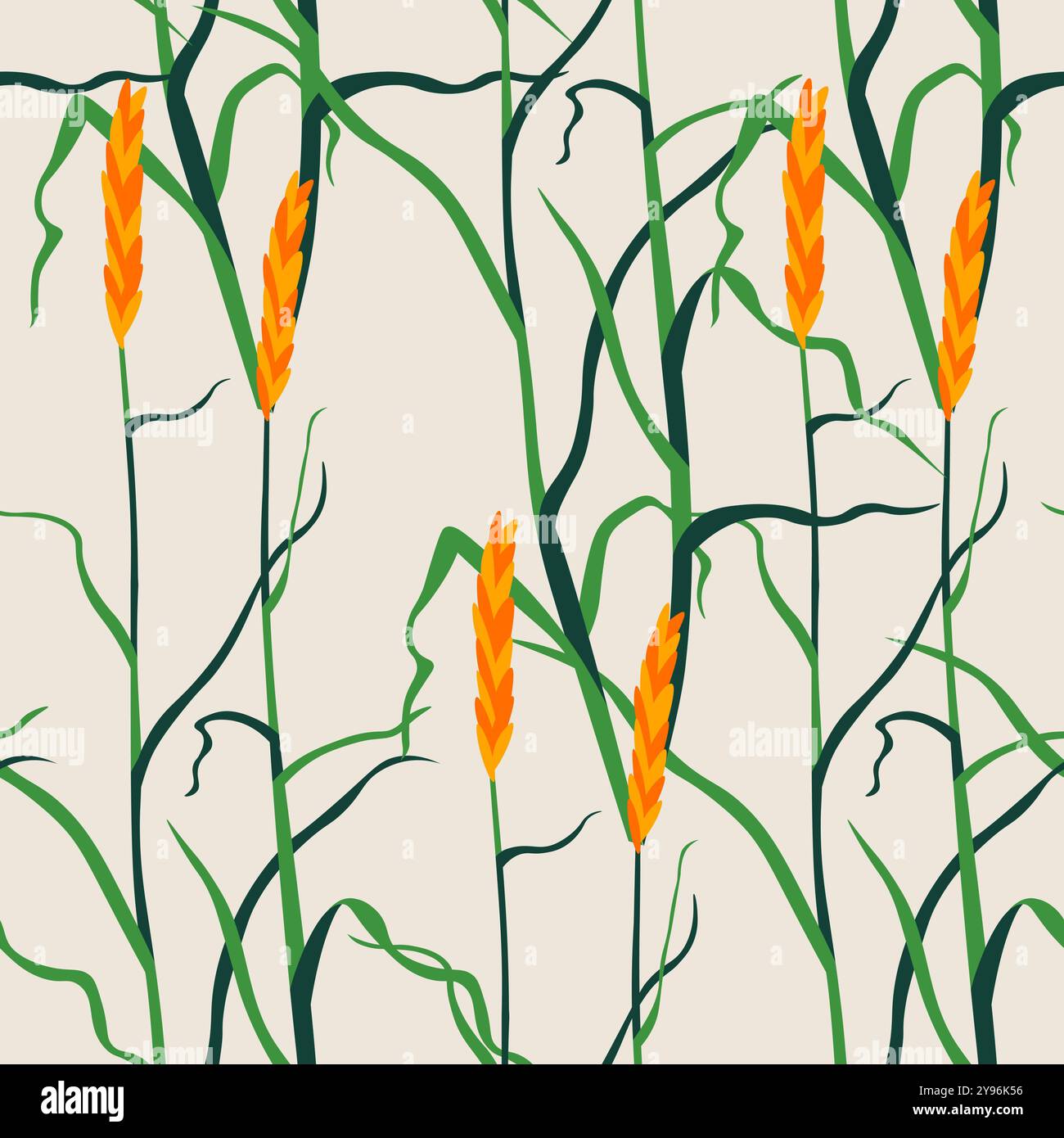 Background green ears wheat Stock Vector Images - Alamy