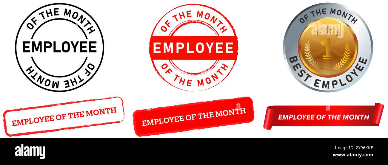 Employee of the month emblem appreciation awards best worker medal ...