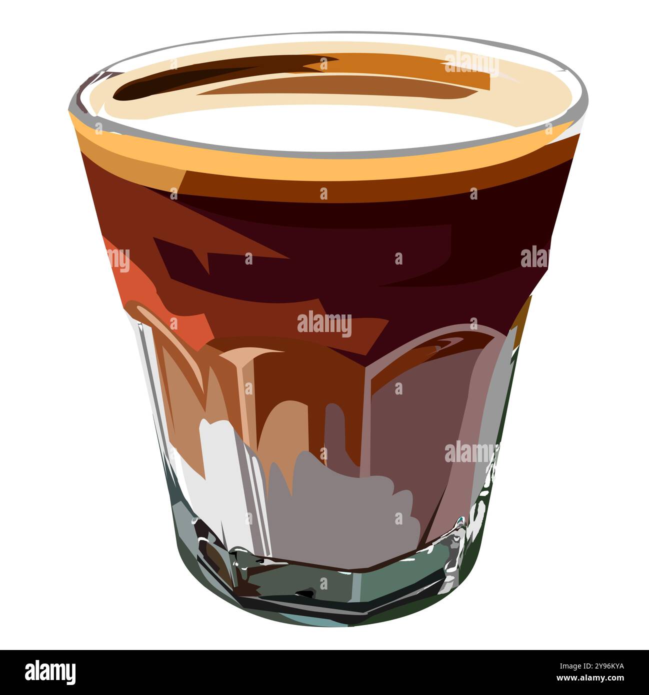 Glass espresso milk Stock Vector Images - Alamy