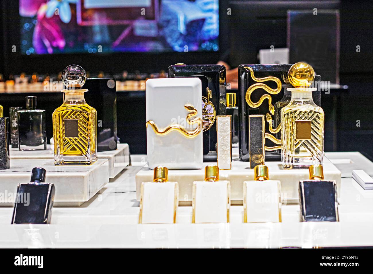 Curated perfume selection hi-res stock photography and images - Alamy