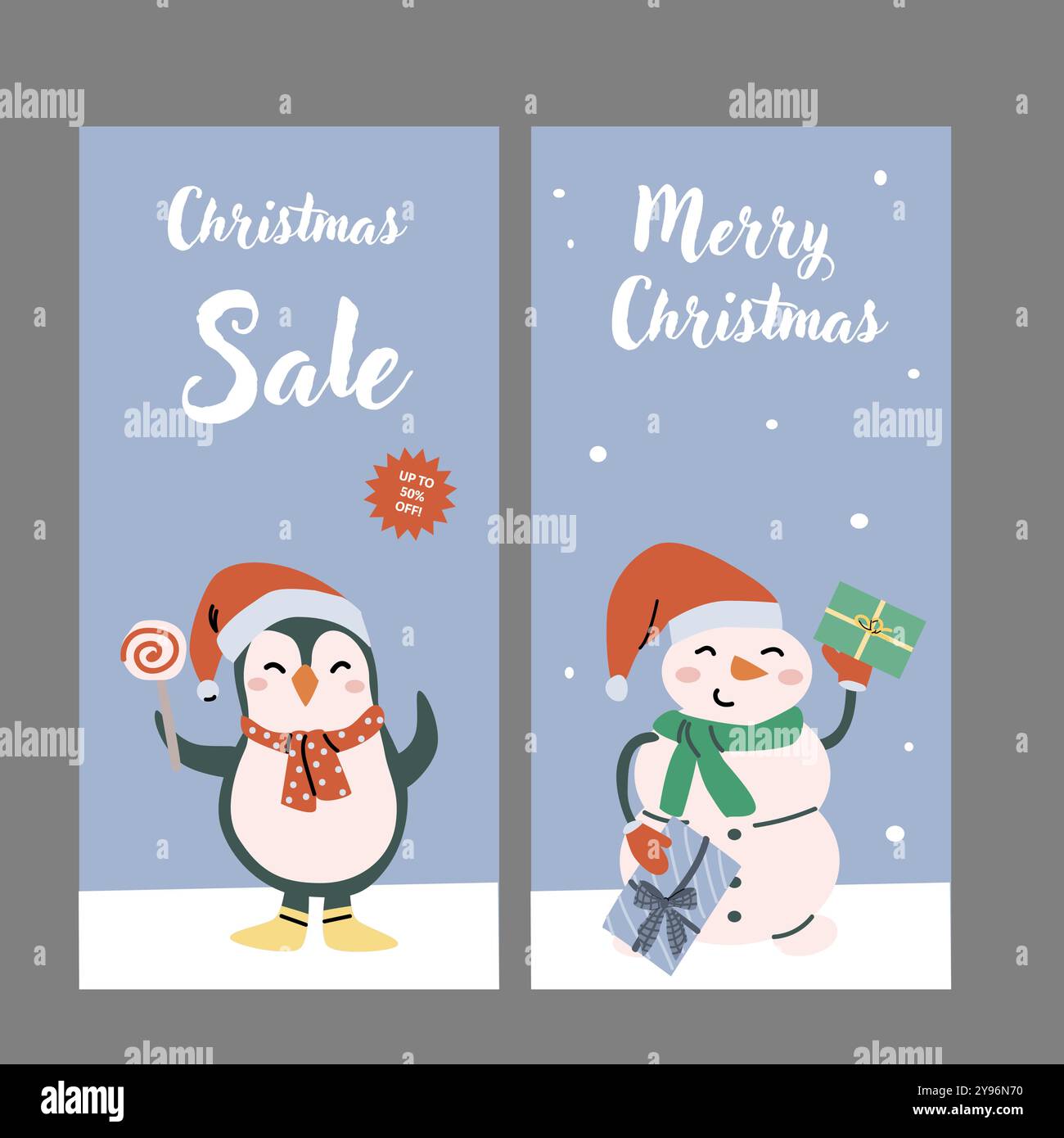 Xmas sale banner cute Stock Vector Images - Alamy
