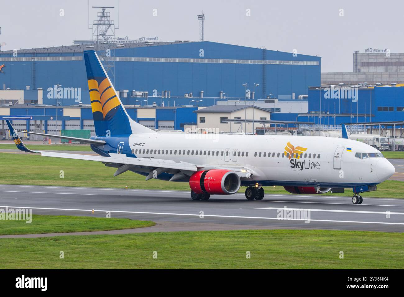 Ukrainian SkyLine airline's Boeing 737 plane at Tallinn airport ...