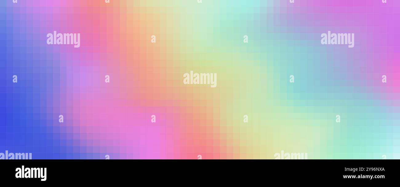 Pixel square rainbow pattern. Abstract gradient mosaic background. Vector grid texture. Color ...
