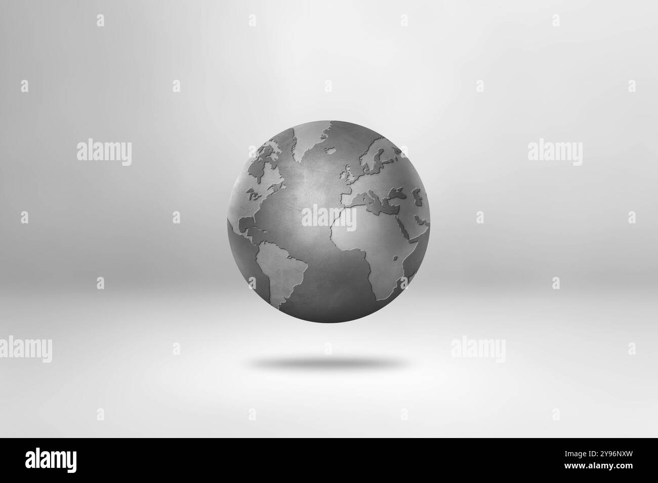 Concrete world globe isolated on white background. Symbol of ...