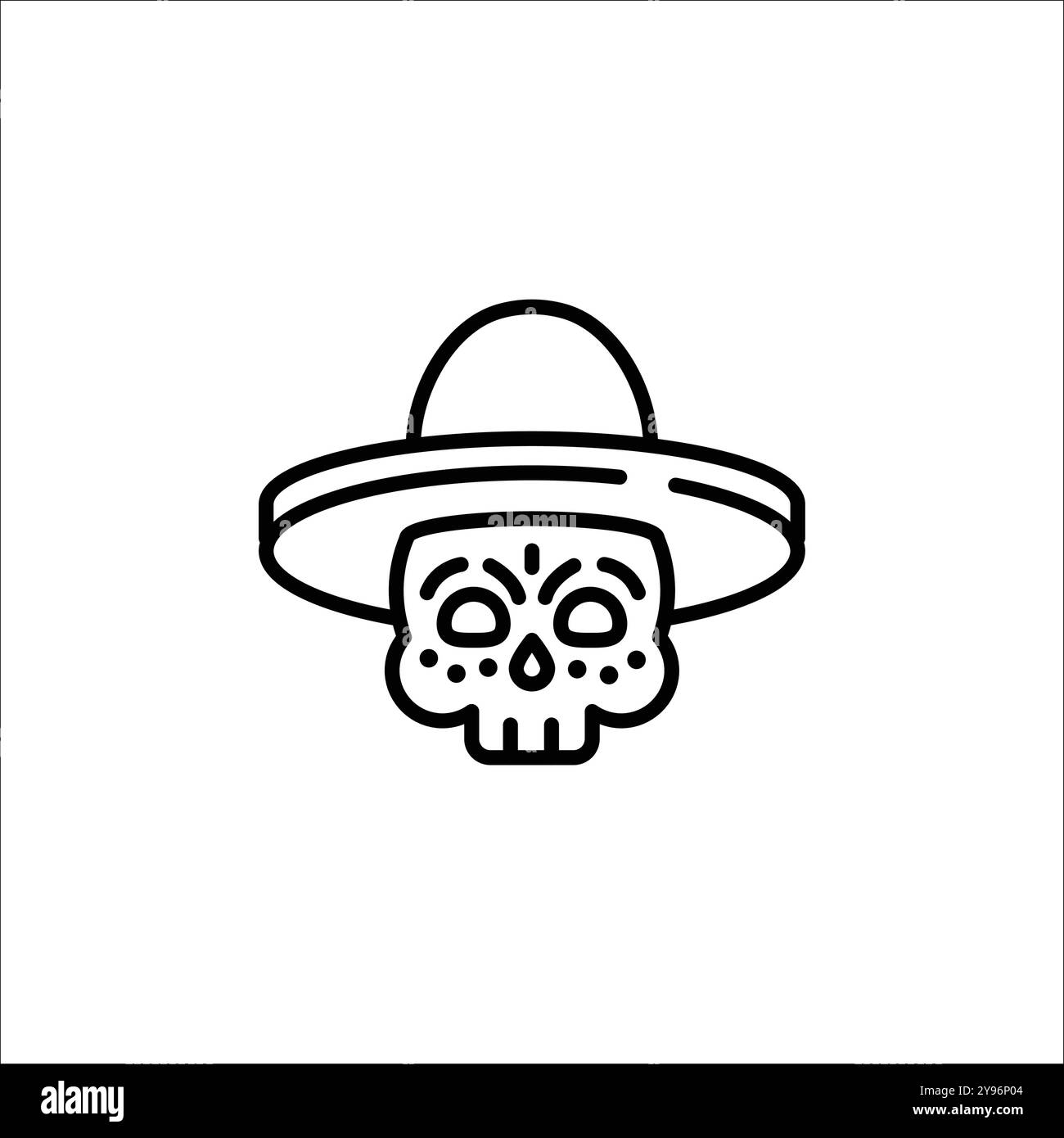 Sugar skull face Black and White Stock Photos & Images - Alamy