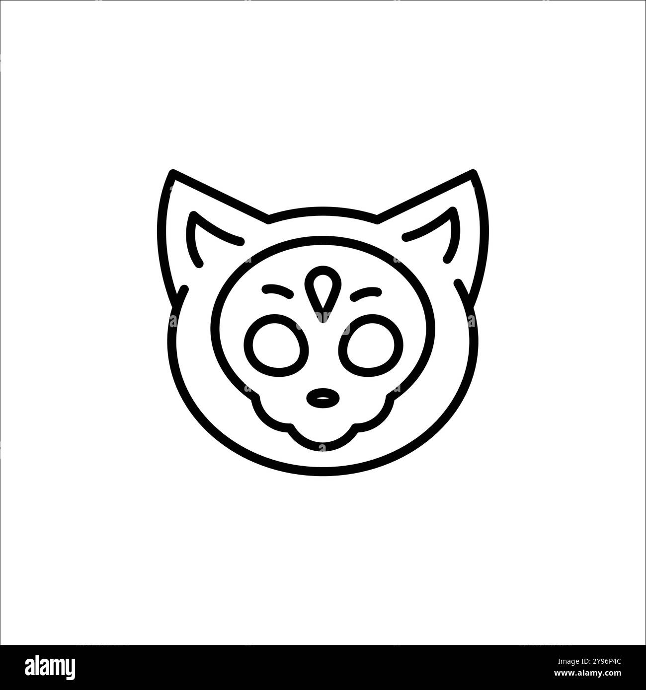 Animal mask ornament Black and White Stock Photos & Images - Alamy
