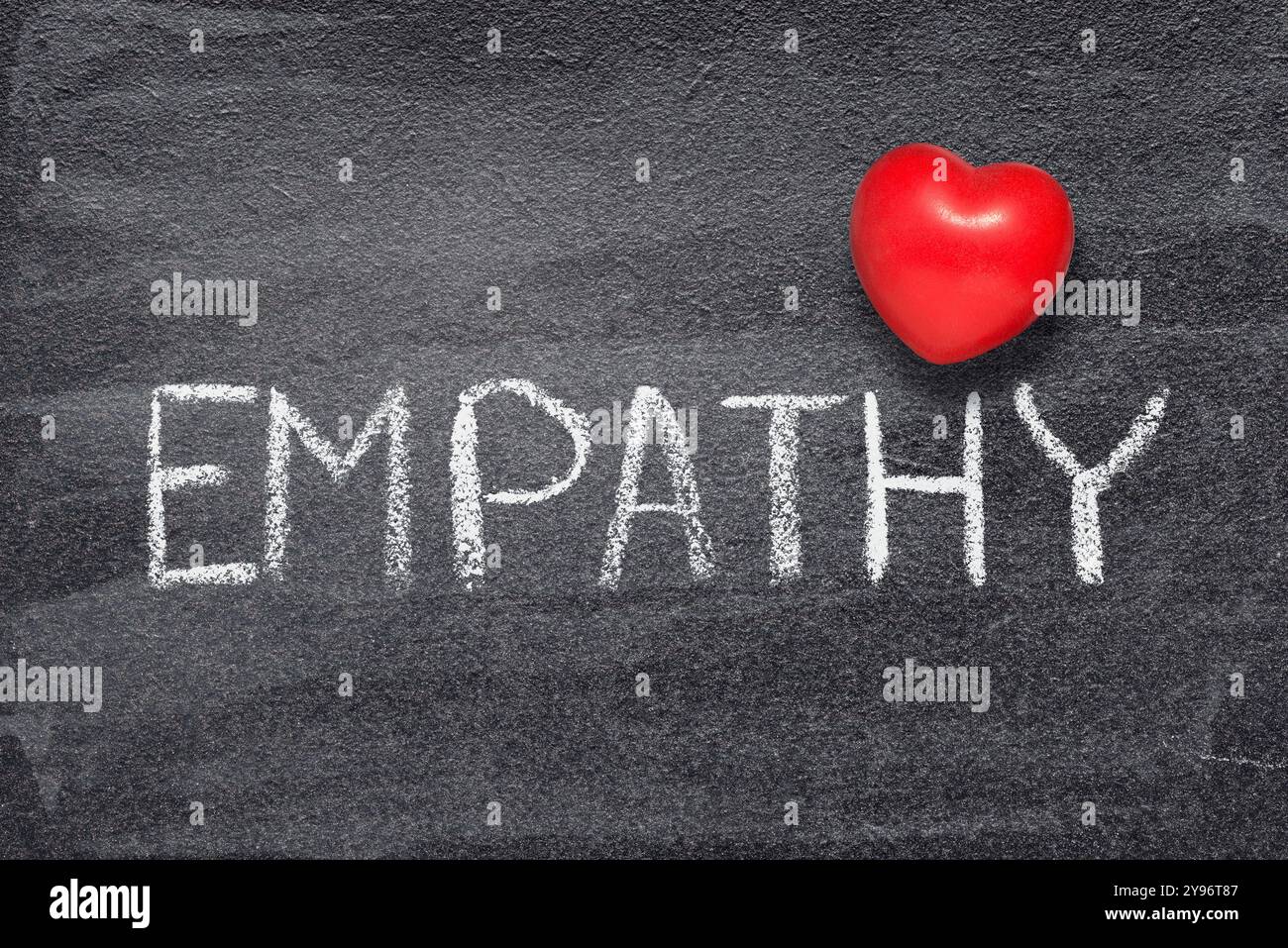 empathy word handwritten on chalkboard with red heart symbol Stock ...