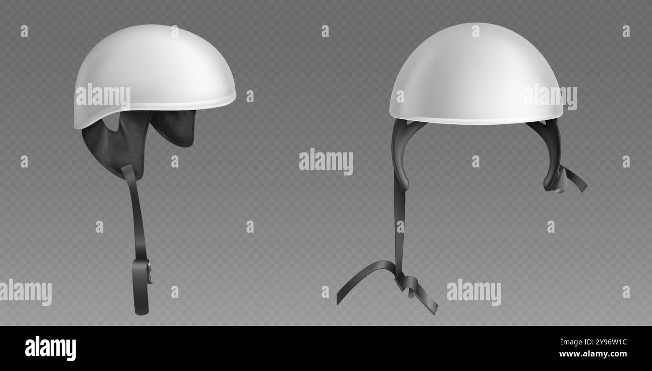 Motorcycle and scooter helmet for head protection. Realistic 3d vector ...