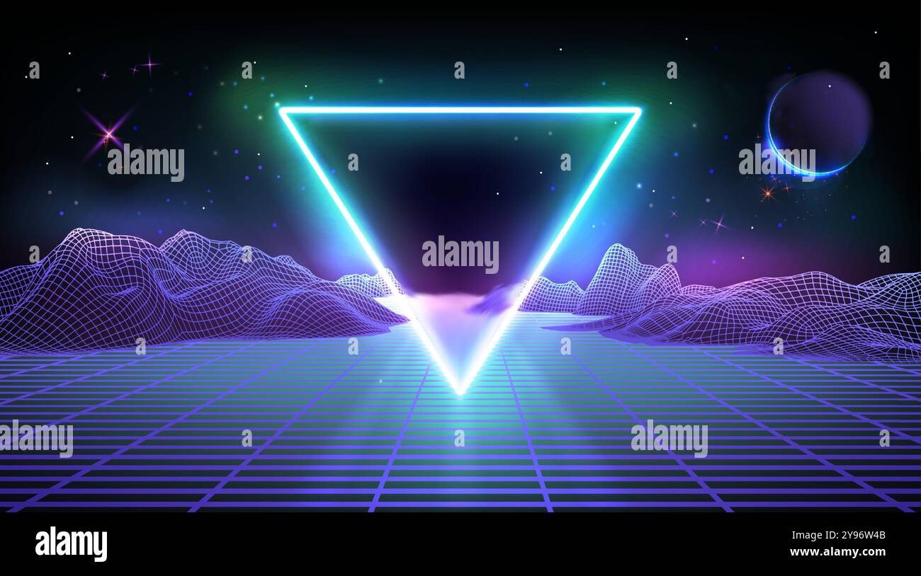 Futuristic cyber background with abstract neon glow blue and purple 3d ...