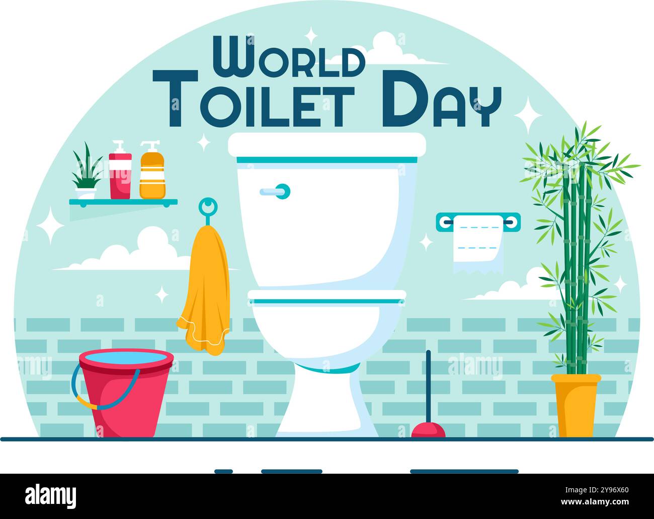World Toilet Day Vector Illustration on November 19, featuring Earth ...