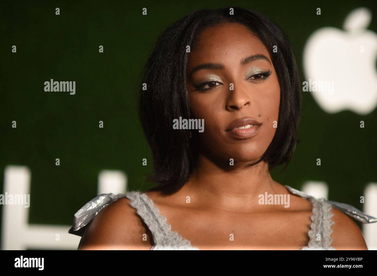 Jessica Williams arrives at the season two premiere of "Shrinking" on ...