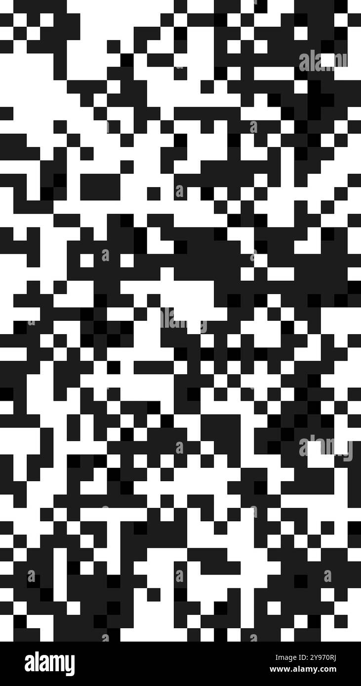 Abstract pixel retro 8bit black and white noise static overlay texture ...