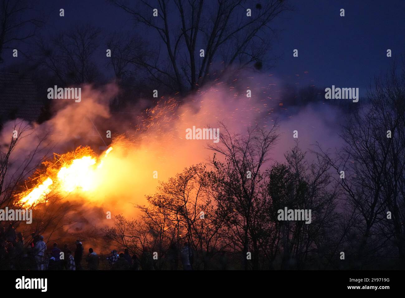 Dark clouds smoke fire hi-res stock photography and images - Alamy