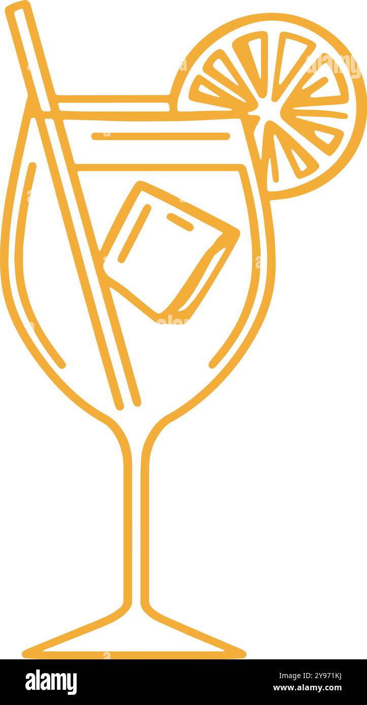 Classic Aperol Spritz Vector illustration Stock Vector Image & Art - Alamy