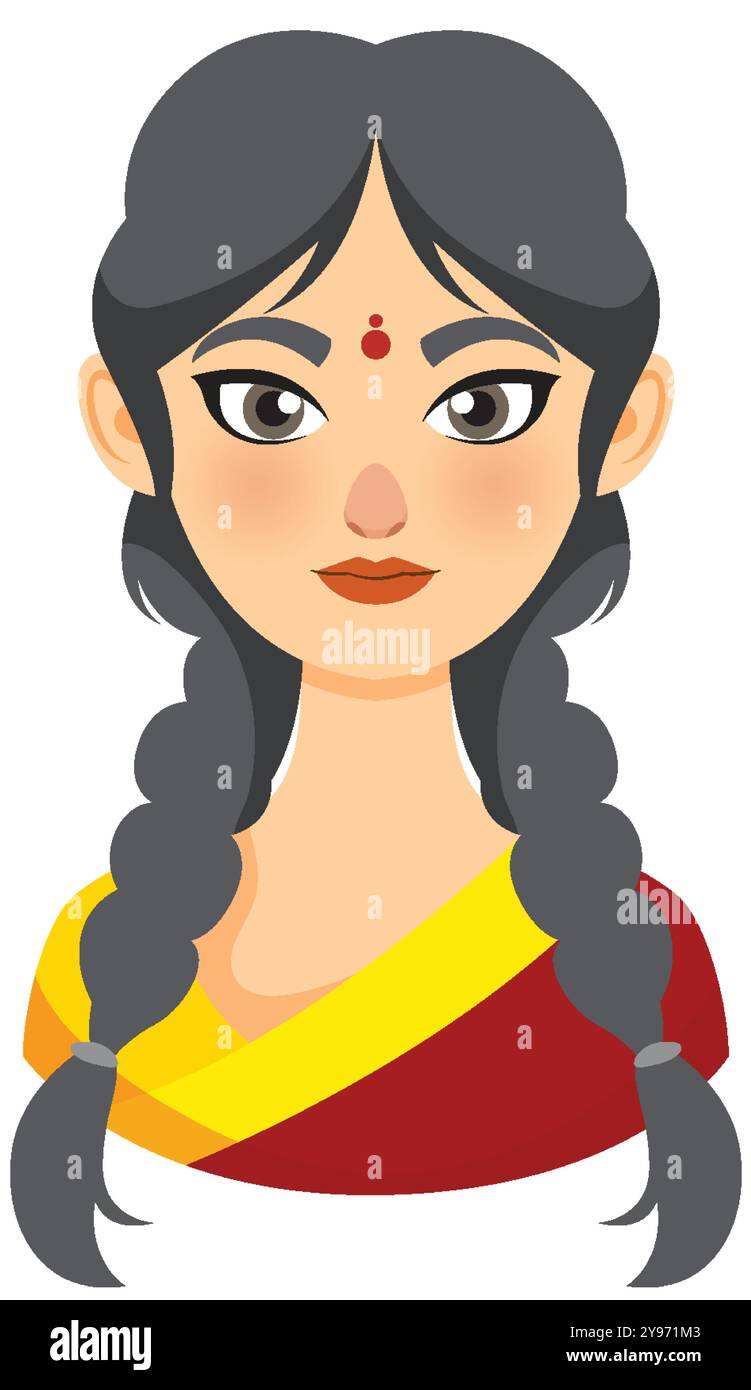 Vector art of an Indian woman Stock Vector Image & Art - Alamy