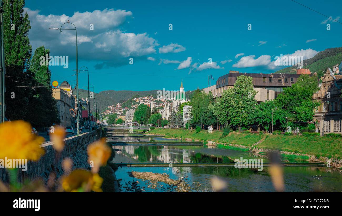 Miljacka river cascades hi-res stock photography and images - Alamy