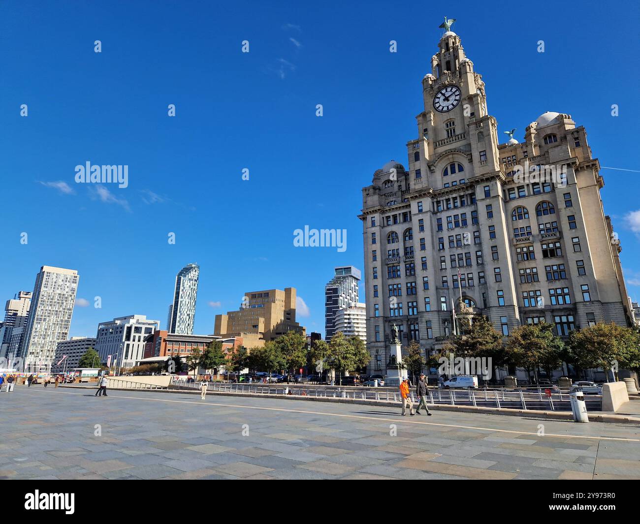 Historic Liver buildings in Liverpool, UK Stock Photo - Alamy