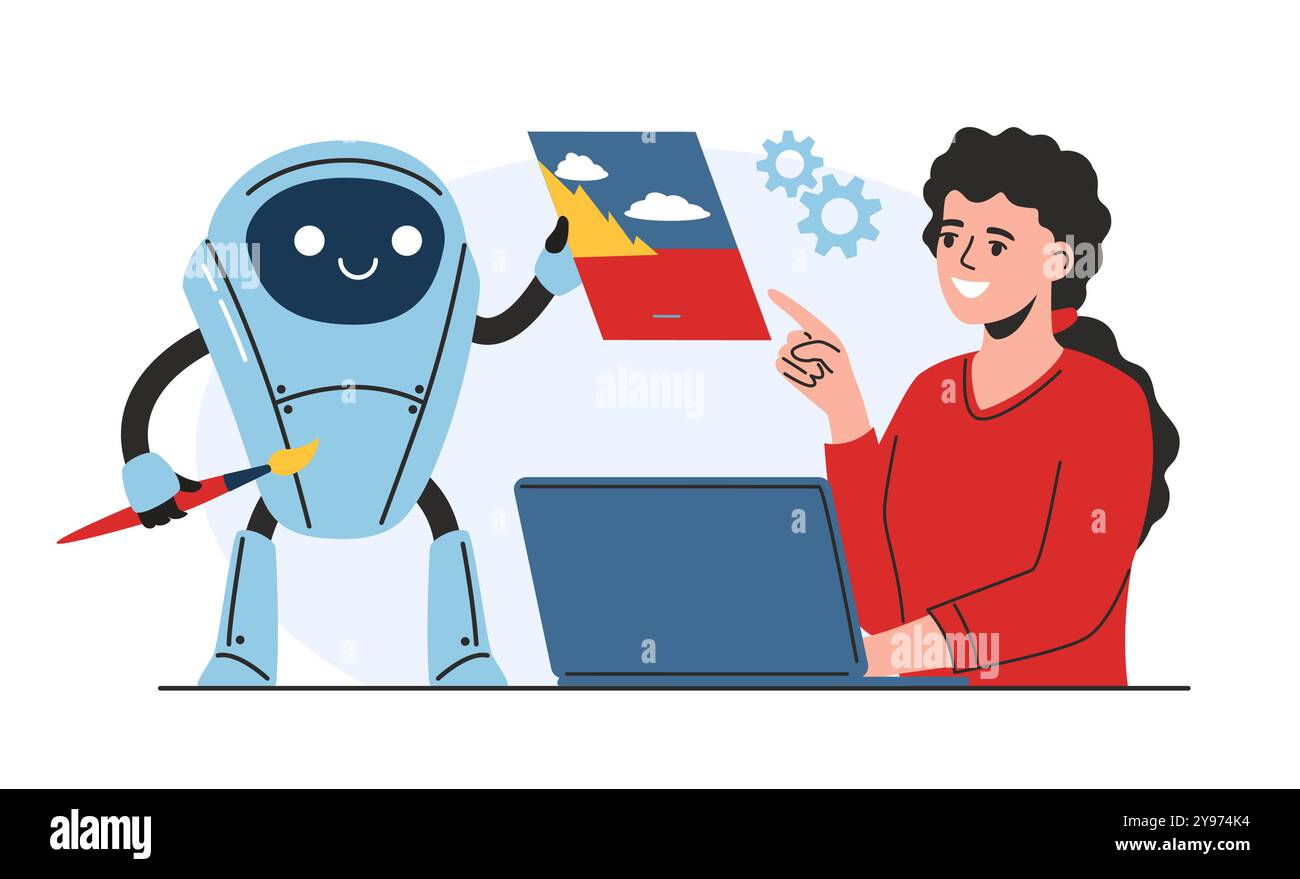 Friendly and efficient robot assistant Cut Out Stock Images & Pictures ...