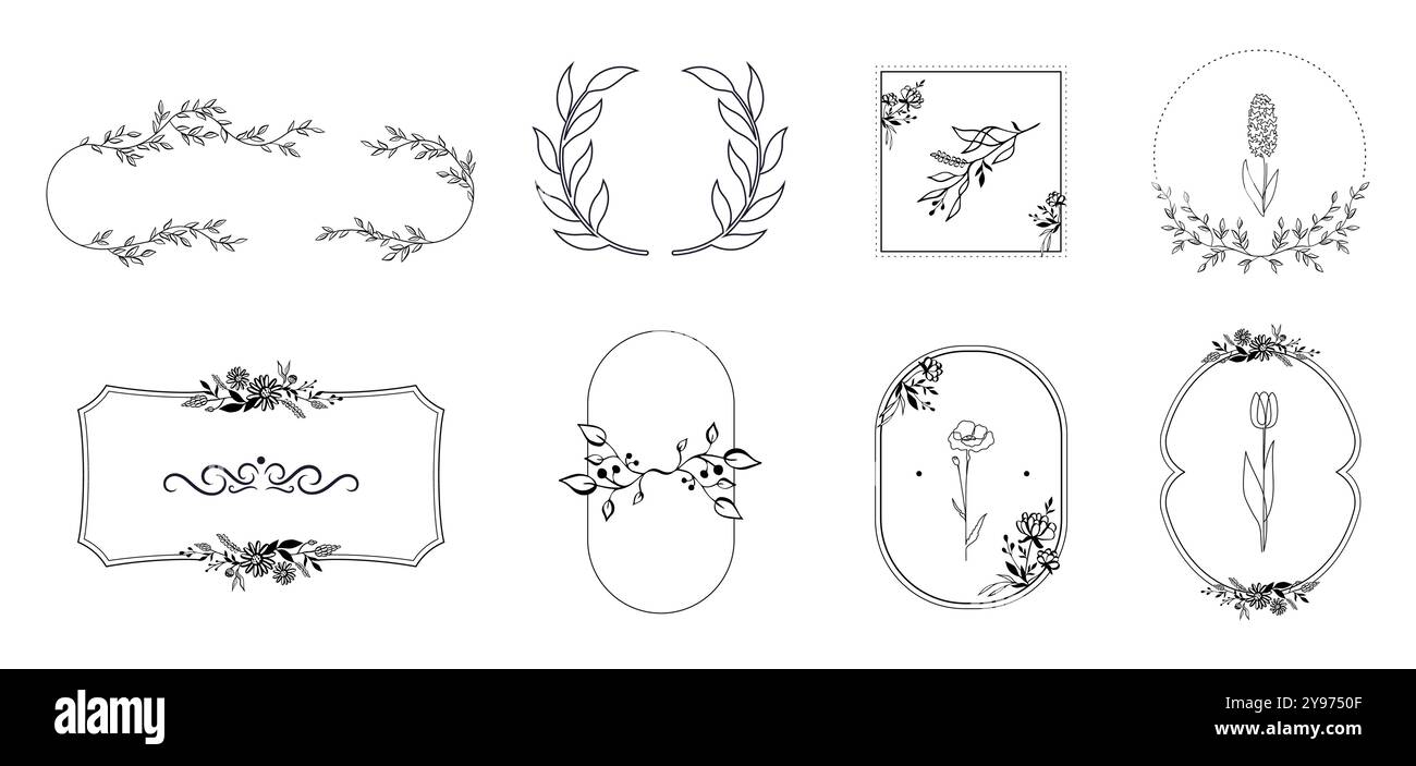 Border designs showcase beautiful floral motifs, perfect for enhancing ...