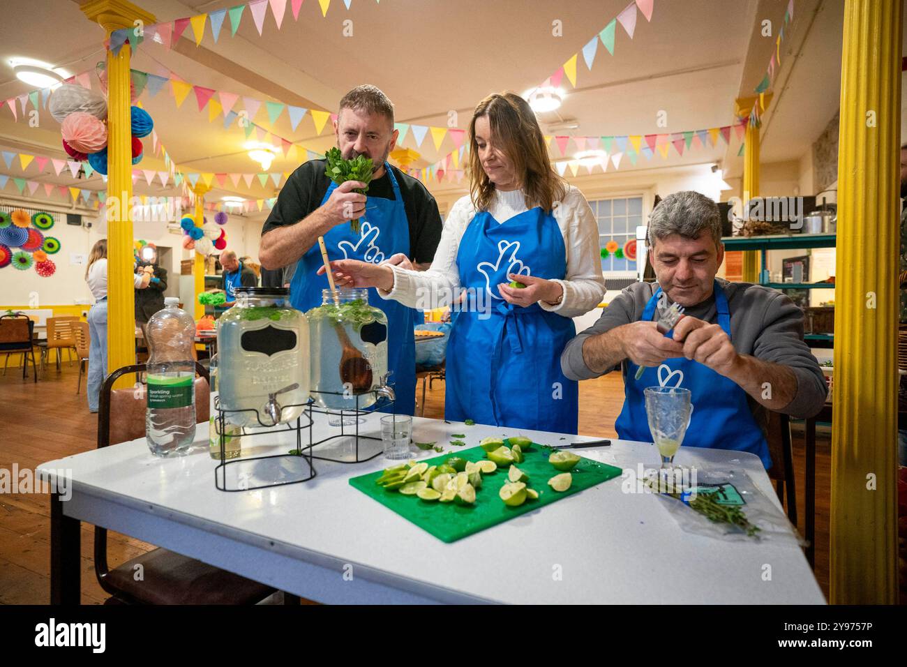 EDITORIAL USE ONLY National Lottery winners (left to right) Nigel ...