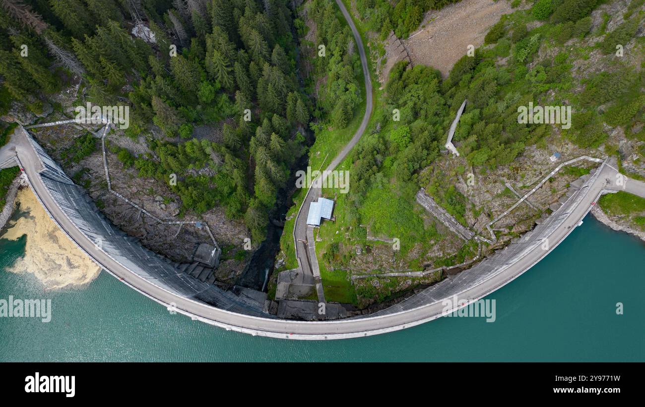The Saint-Guérin Dam, an arch-buttress dam in the Beaufortin Valley, in ...