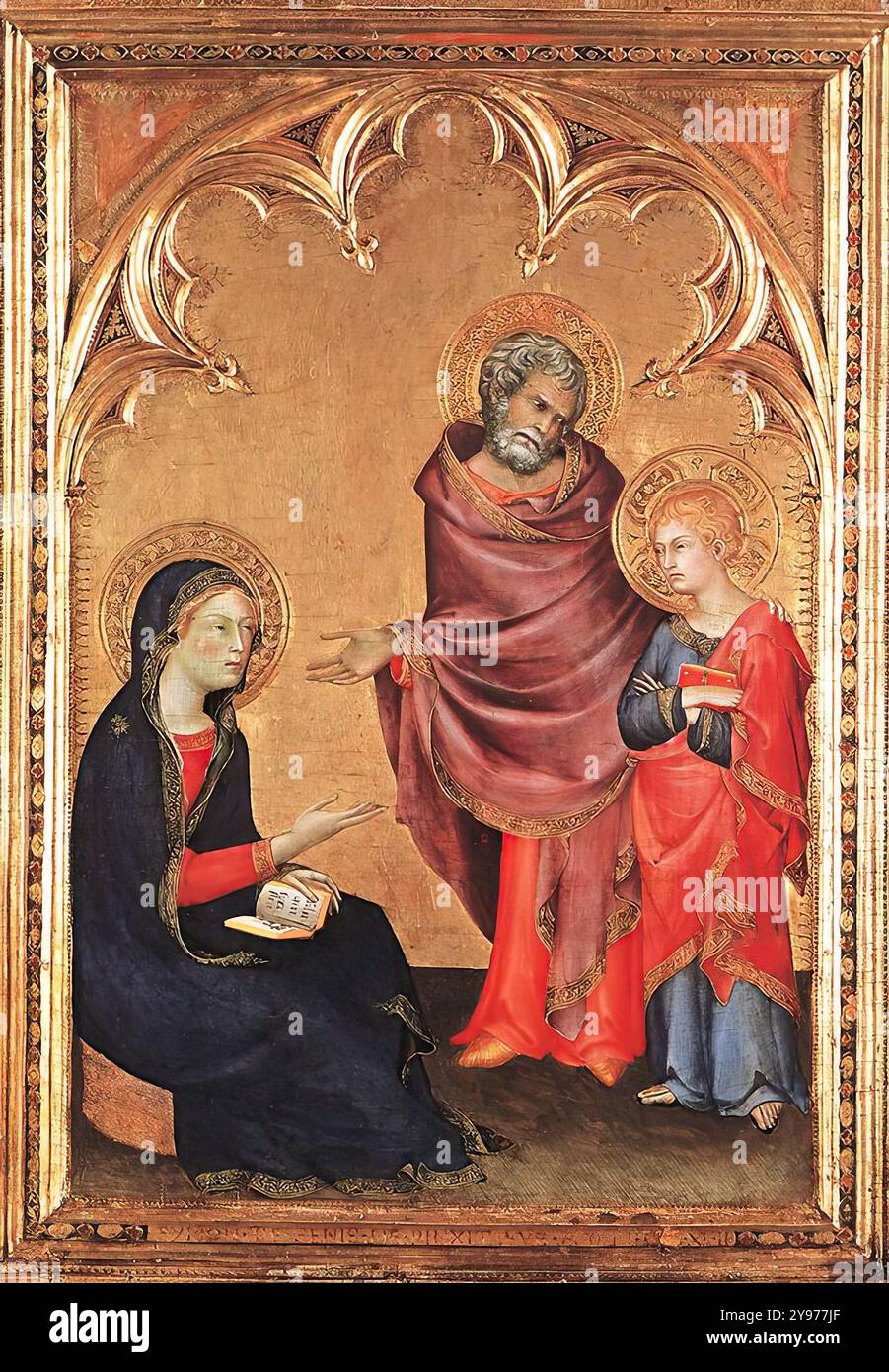 SIMONE MARTINI (b. 1280/85, Siena, d. 1344, Avignon) Christ Returning to his Parents 1342 ...