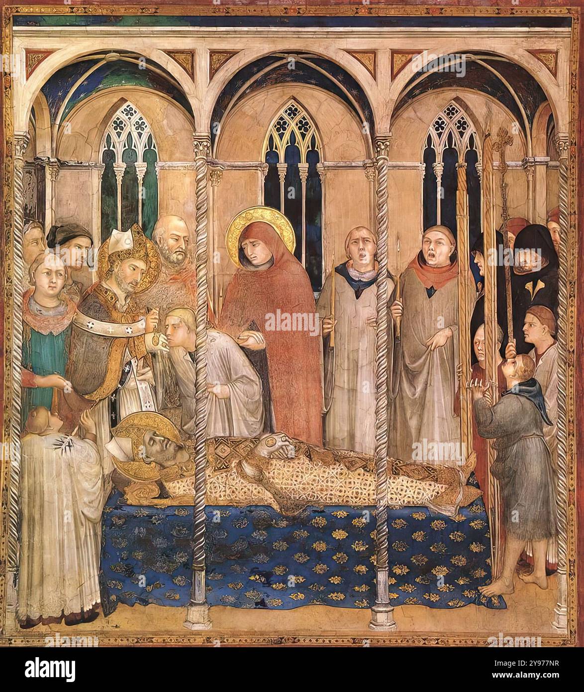 SIMONE MARTINI (b. 1280/85, Siena, d. 1344, Avignon) Burial of St Martin 1312-17 Fresco, 284 x ...