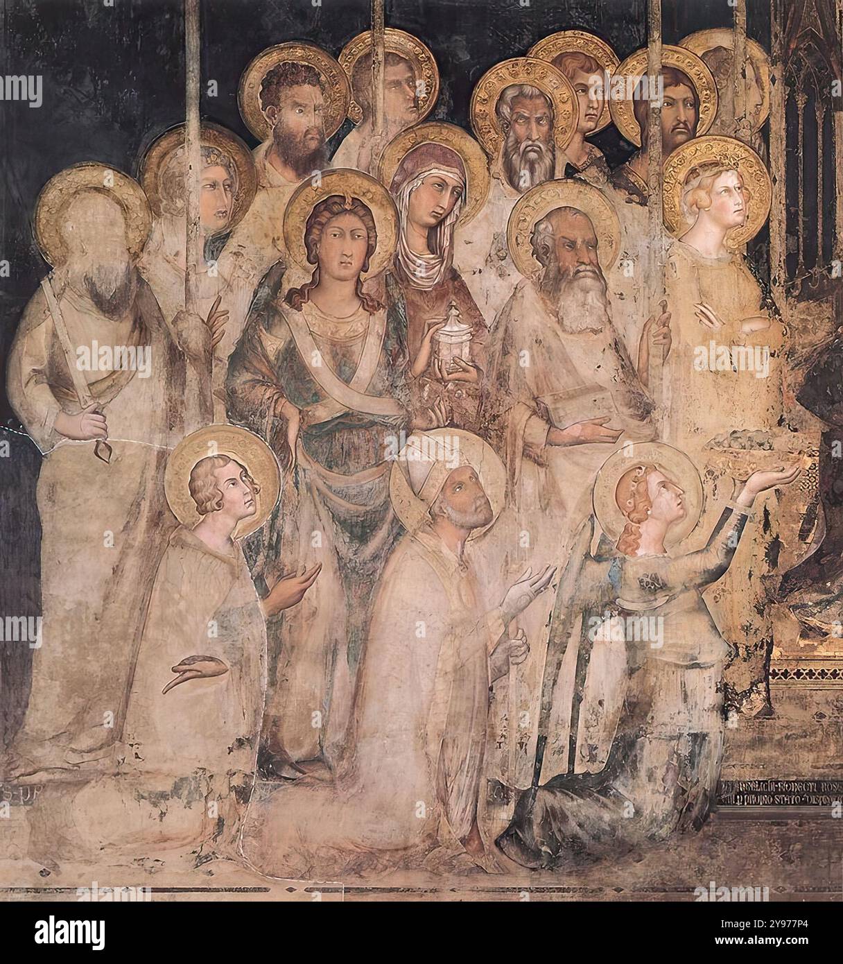 SIMONE MARTINI (b. 1280/85, Siena, d. 1344, Avignon) Maestà (detail) 1315 Fresco, 763 x 970 cm ...