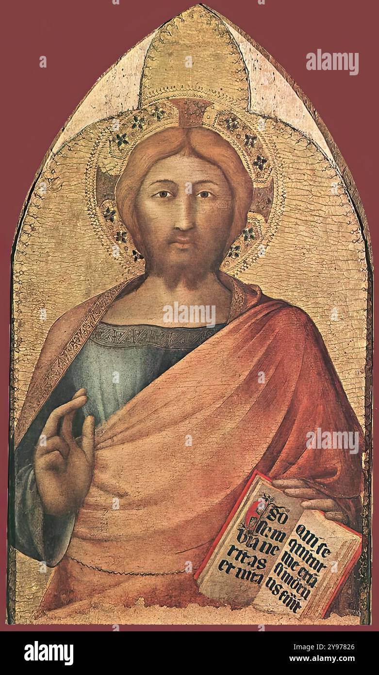 SIMONE MARTINI (b. 1280/85, Siena, d. 1344, Avignon) Blessing Christ c ...