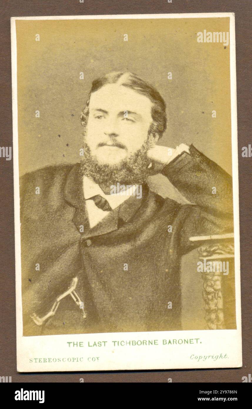 Carte de visite portrait The Last Tichborne Baronet 1874 Stock Photo ...