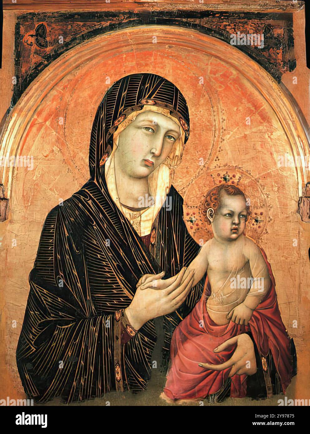 SIMONE MARTINI (b. 1280/85, Siena, d. 1344, Avignon) Madonna and Child (no. 583) c. 1308-1310 ...