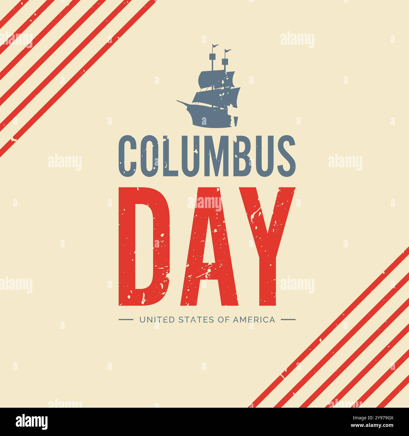 Celebration Columbus Day background design Columbus Day with ship ...