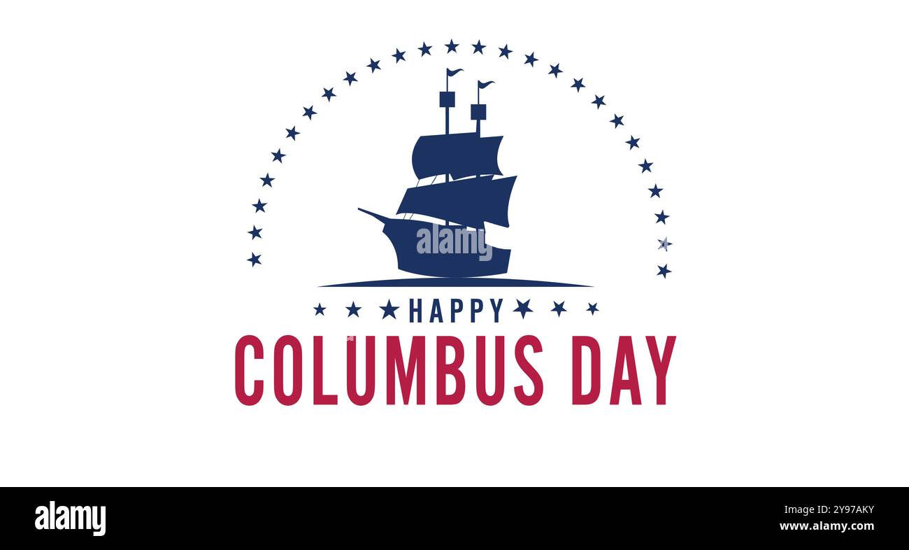 Celebration Columbus Day background design Columbus Day with ship ...