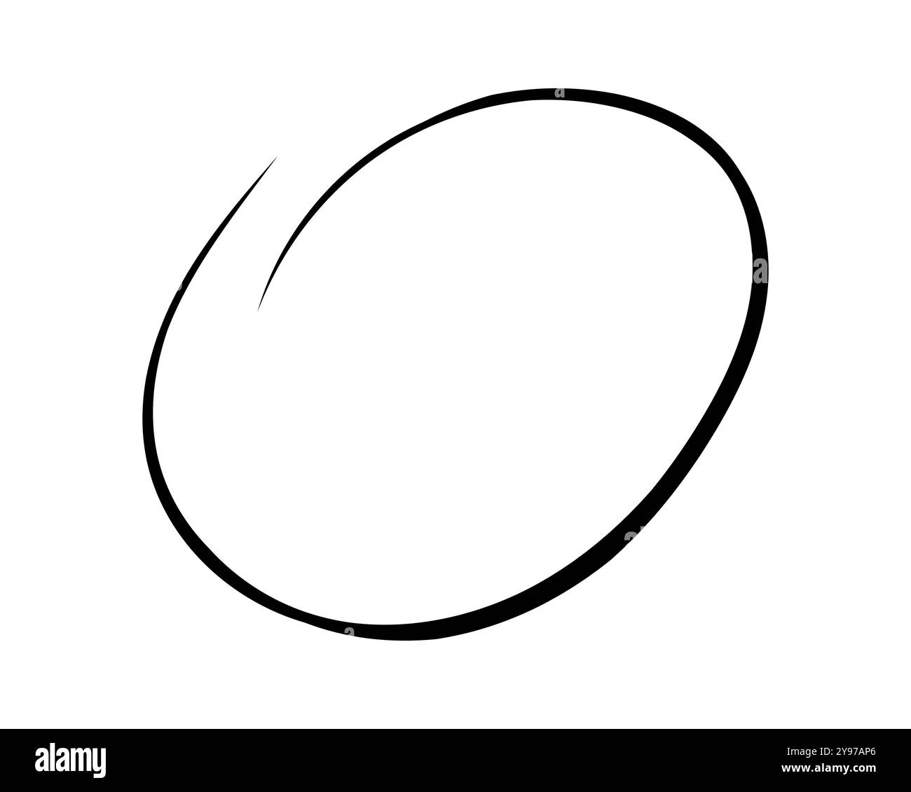 chalked circle frame grunge oval brush. underline and strikethrough ...