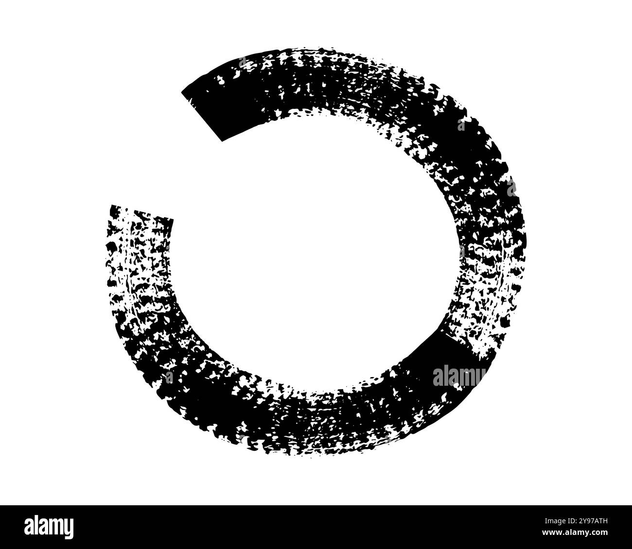 chalked circle frame grunge oval brush. underline and strikethrough ...