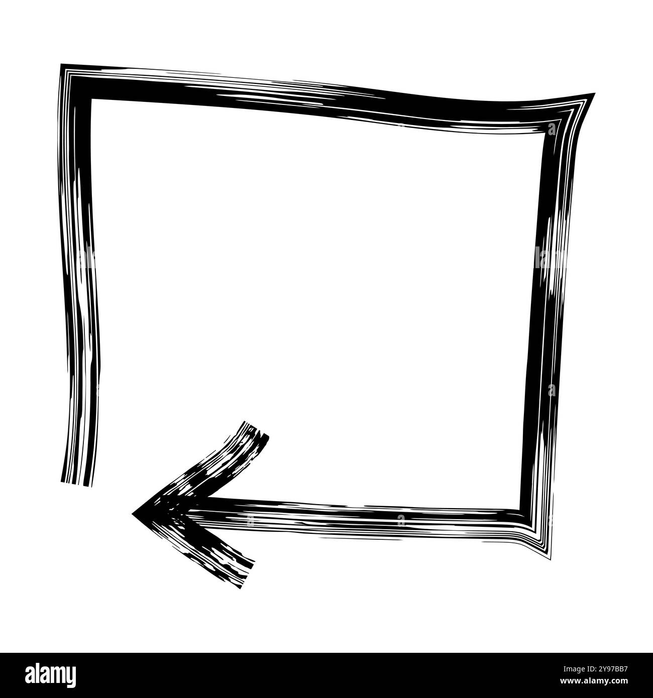 Hand drawn crayon chalk charcoal line arrow. curvy and wavy arrow ...