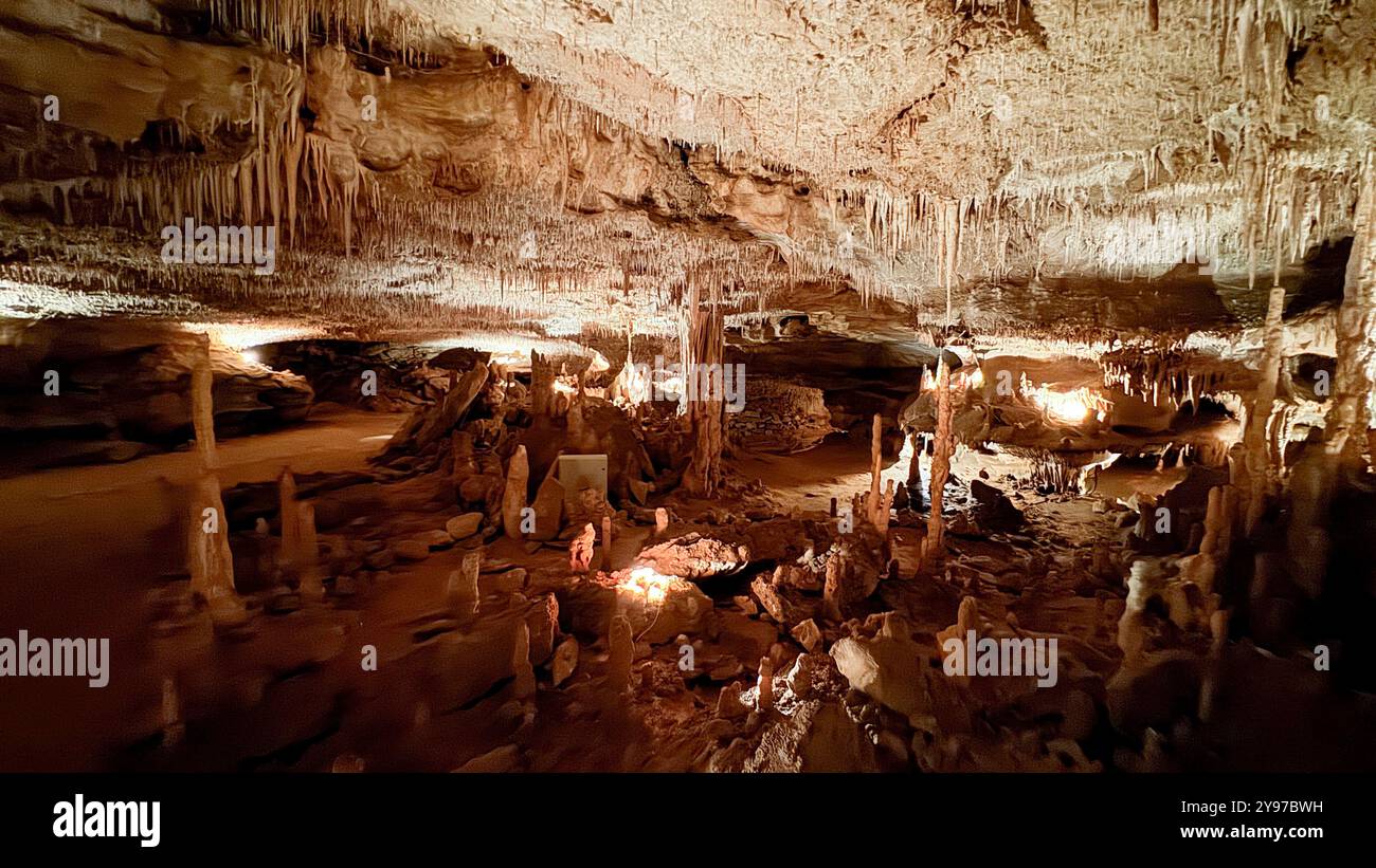 Interior of the prehistoric cave of Cougnac in France Stock Photo - Alamy