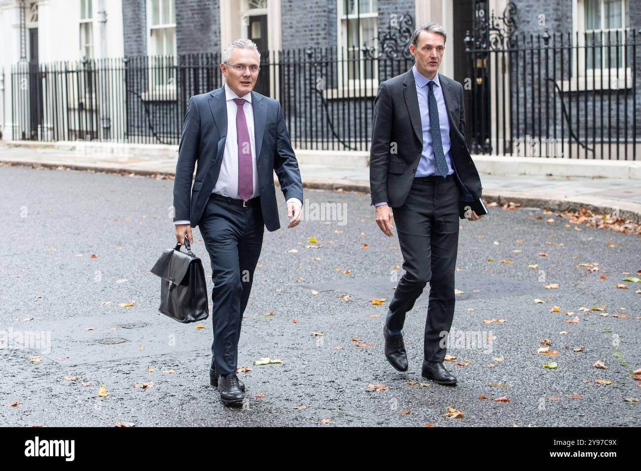 London, England, UK. 9th Oct, 2024. Santander UK CEO Mike Regnier (left ...