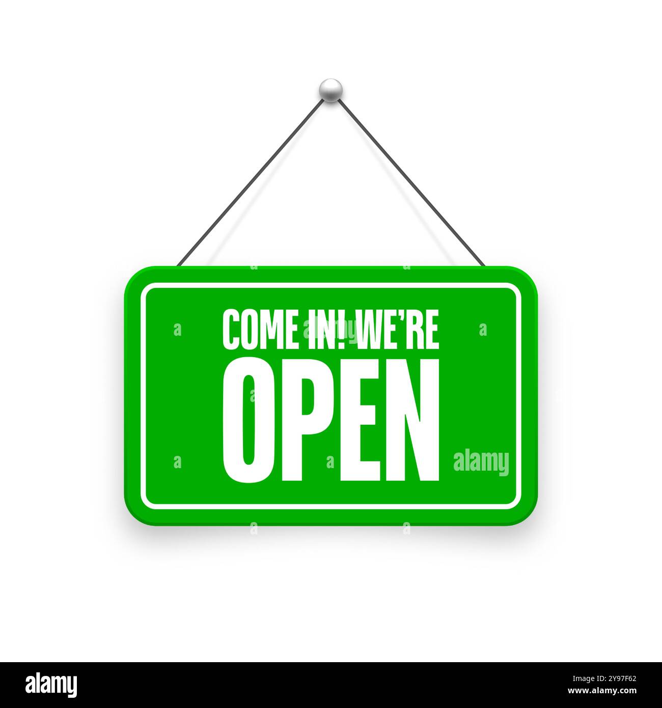 Realistic open hanging signboard. Vintage door sign for cafe ...