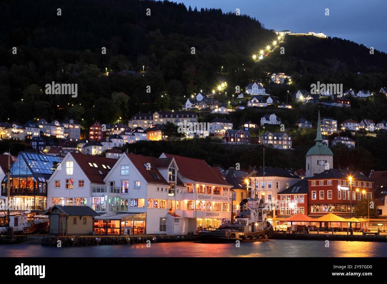The port and harbour of Bergen, Norway Stock Photo - Alamy
