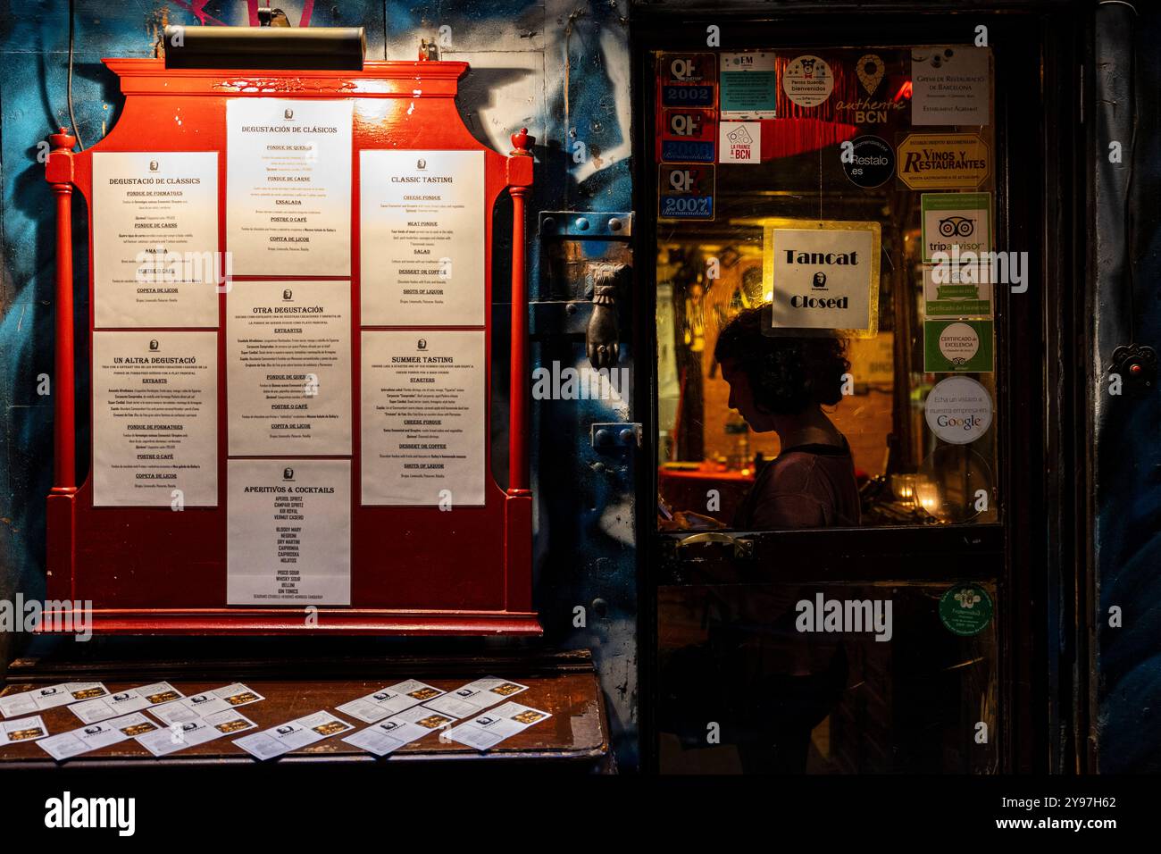 Barcelona, Spain - 26 March 2024 : La Carassa restaurant entry Stock ...