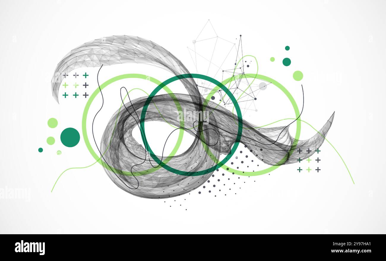 Abstract art background. Modern science or technology art elements. Surface illustration. Hand ...