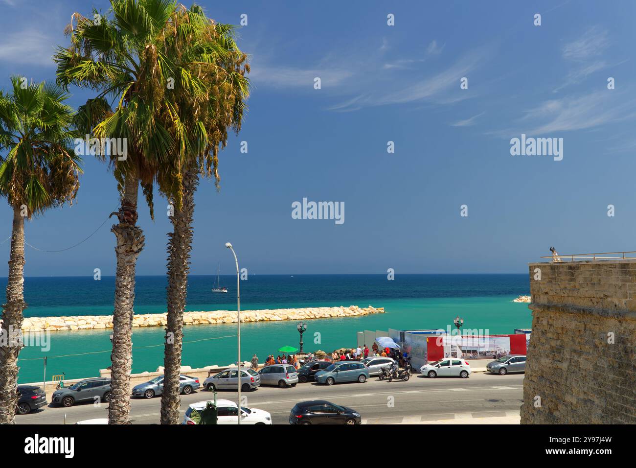 Bari promenade seen from the panoramic terrace at the old city Stock ...