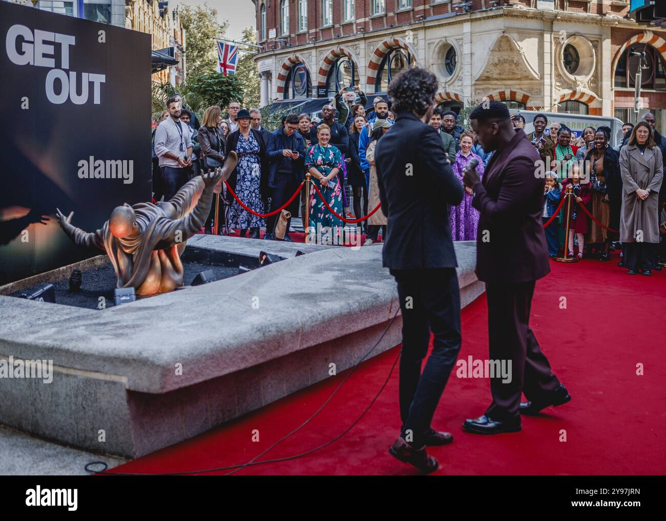 A statue from ‘Sunken Place’ scene from the movie Get Out is unveiled in honour of Daniel ...
