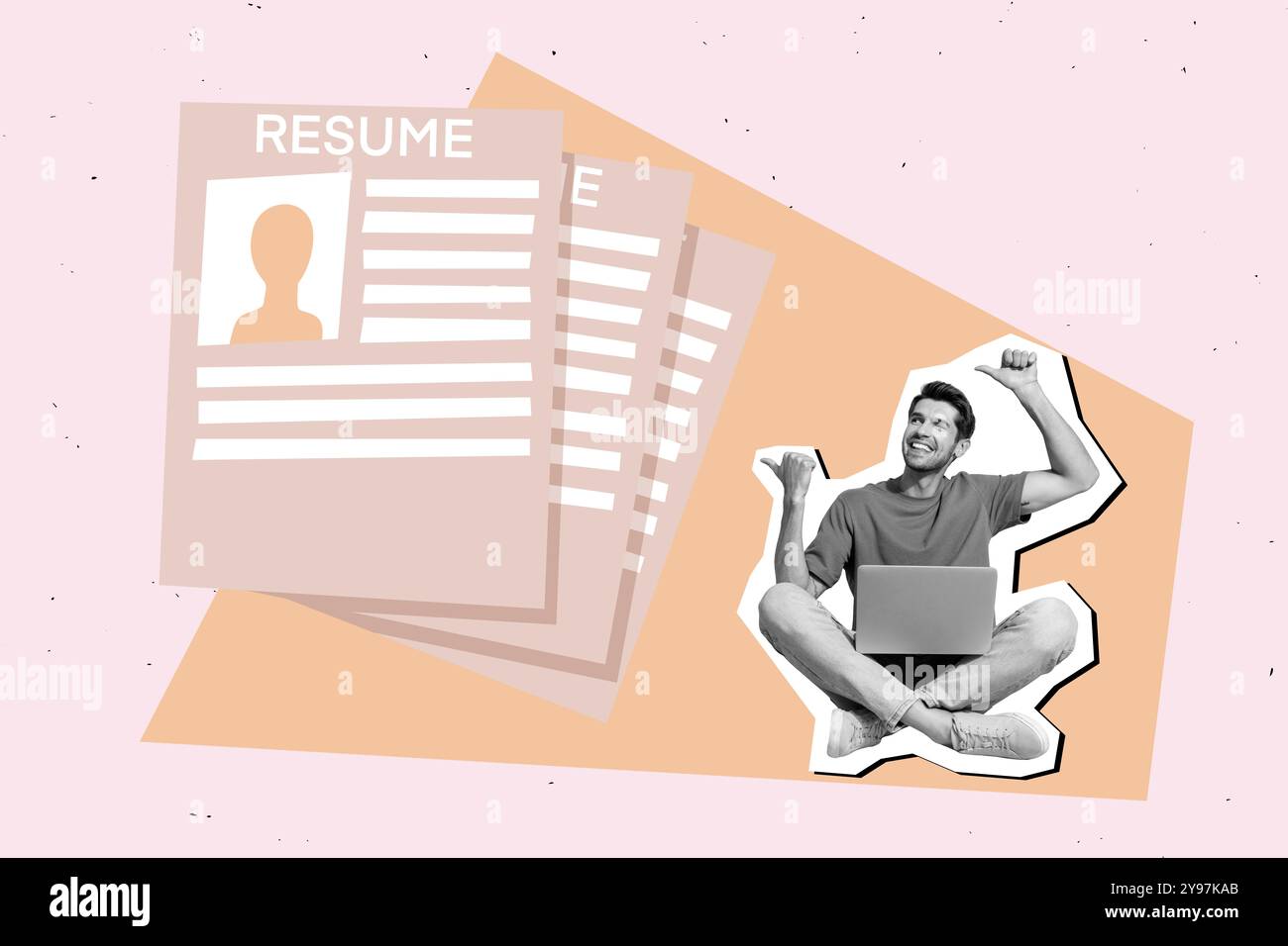 Resume template design cv hi-res stock photography and images - Alamy
