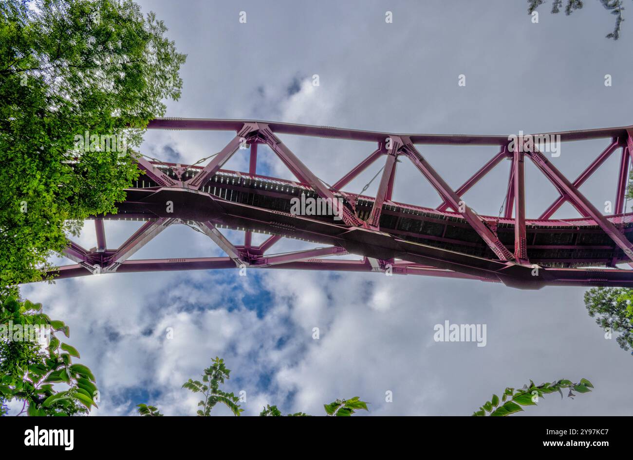 The Ayatori Bridge, also known as the Cat’s Cradle Bridge, over the ...