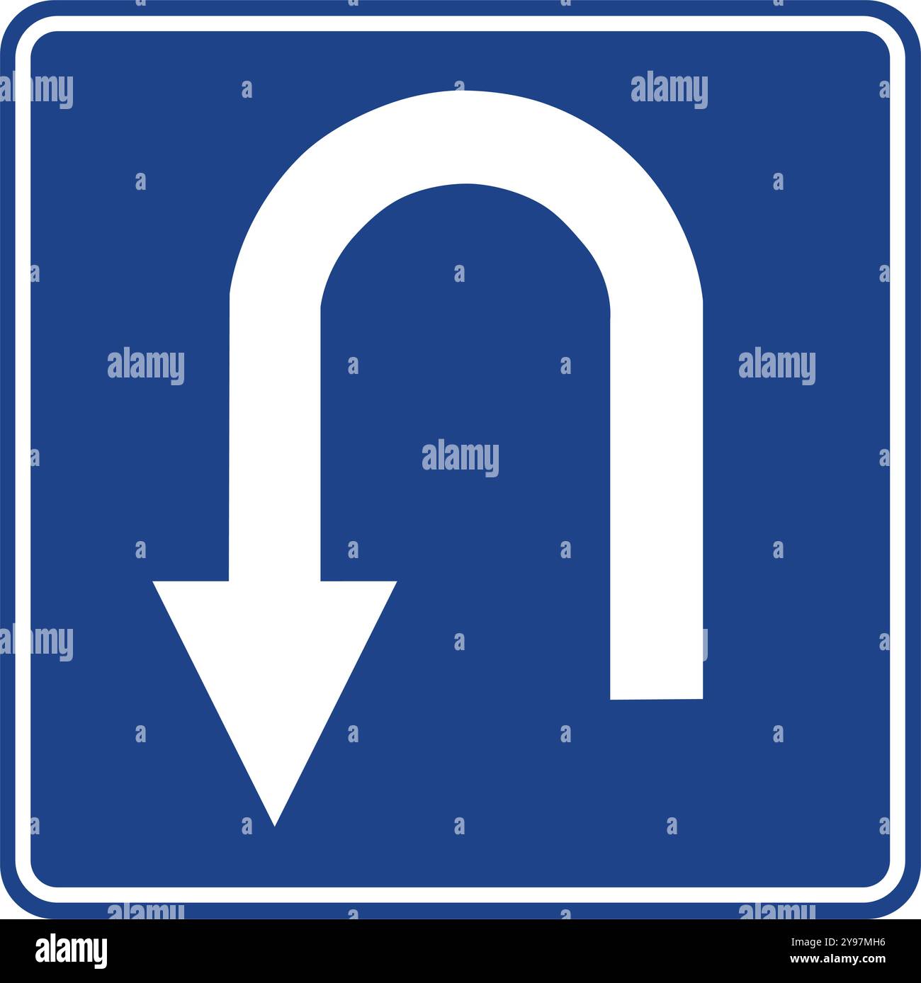 U-turn sign, Shelter Left, Information signs, Road signs in Turkey. Standard traffic signs on ...