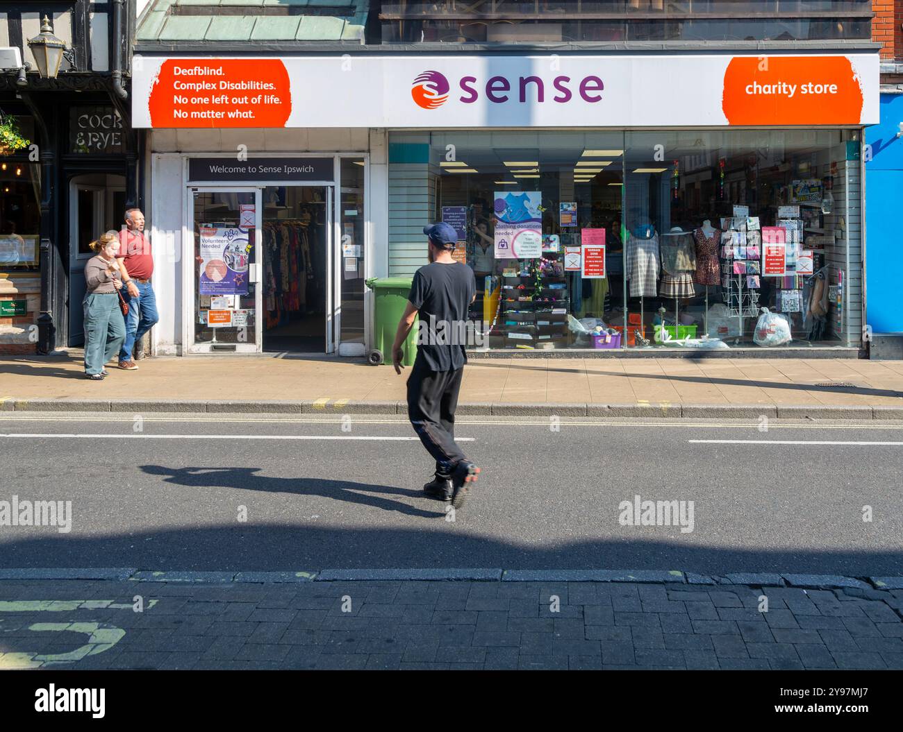 Sense charity shop on street in town centre of Ipswich, Suffolk ...